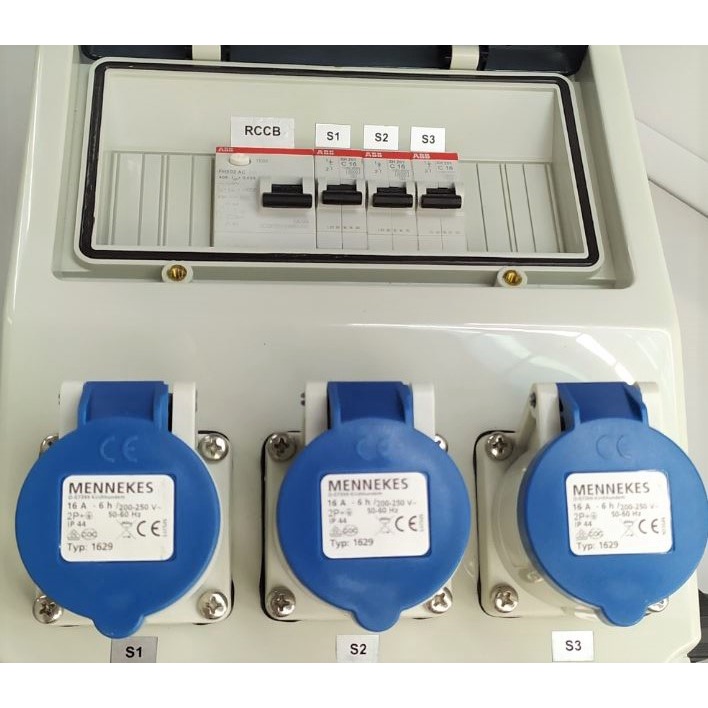 (AMPMECH) AMIX MULTI DISTRIBUTION BOX, IP44 INCL RCCB, ABB MCB, SOCKET ...