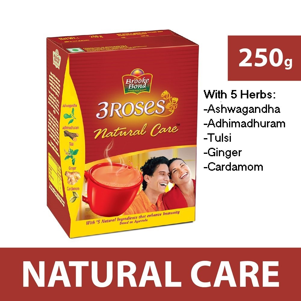 BROOKE BOND 3 Roses Tea Natural Care 250GM | Shopee Malaysia