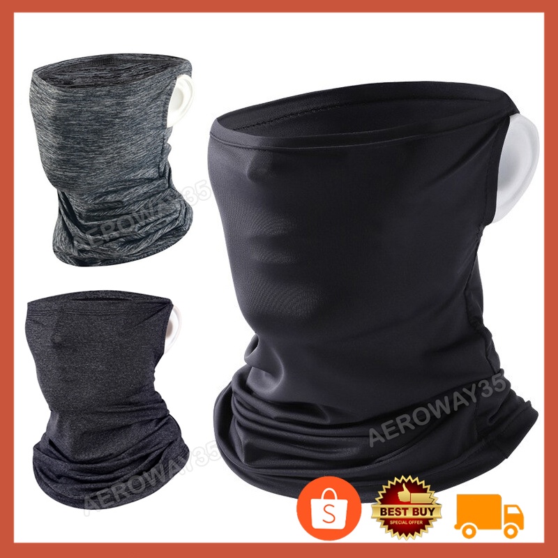 Ice Silk Cooling Scarf Ear Loops Neck Gaiter UV Protection Bandana ...