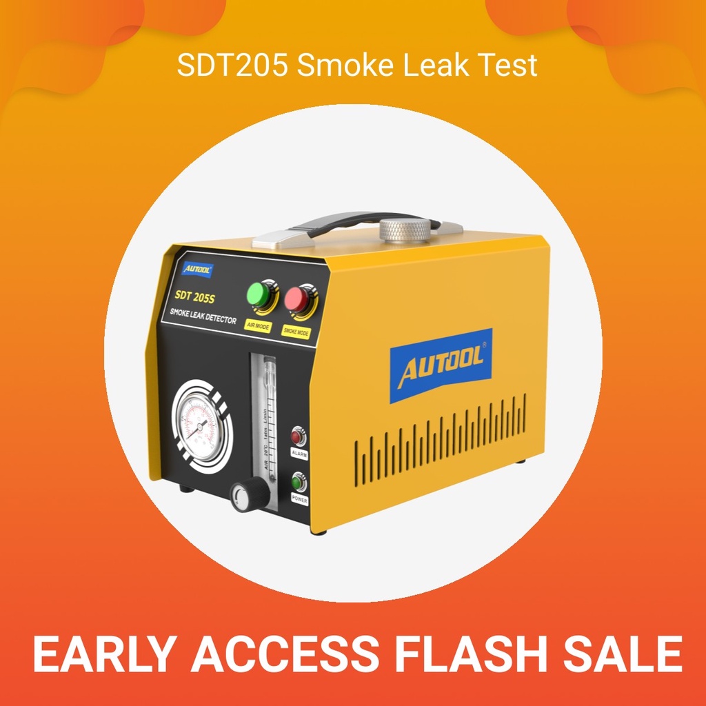 AUTOOL Car Smoke Leak Detector Automotive EVAP System Leak Diagnostic Analyzer SDT205 Pipe Leak ...