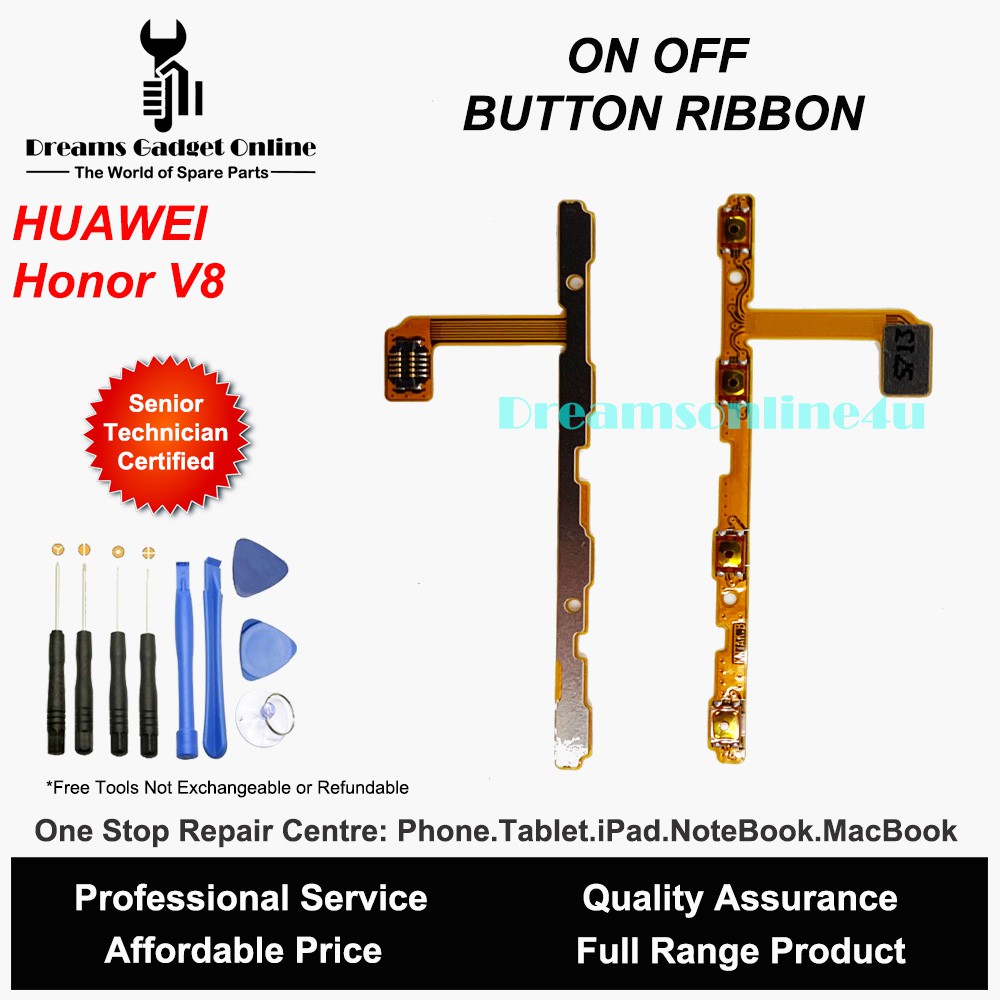 Replacement Power On Off Button Ribbon for HW HONOR V8 | Shopee Malaysia