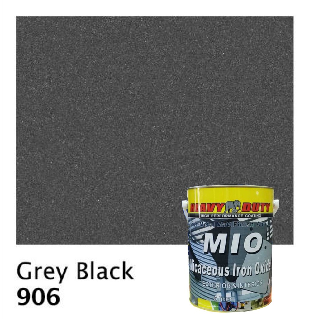 【100%Ori🔥】GREY BLACK 906（1L ） Heavy Duty MIO Micaceous Iron Oxide 氧化铁漆 ...