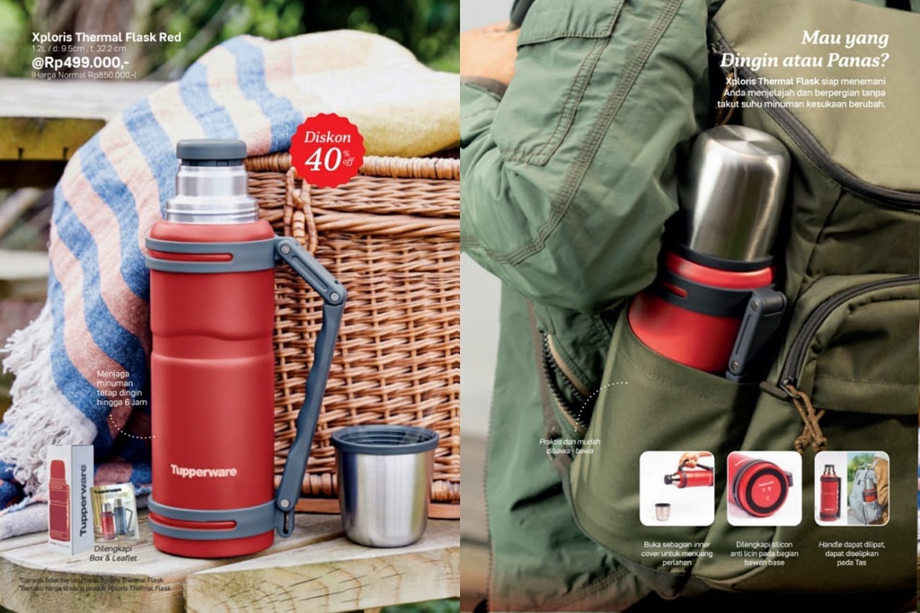 3 Designs: Tupperware Duo Tup Thermal Flask / Xploris Thermal Flask ...