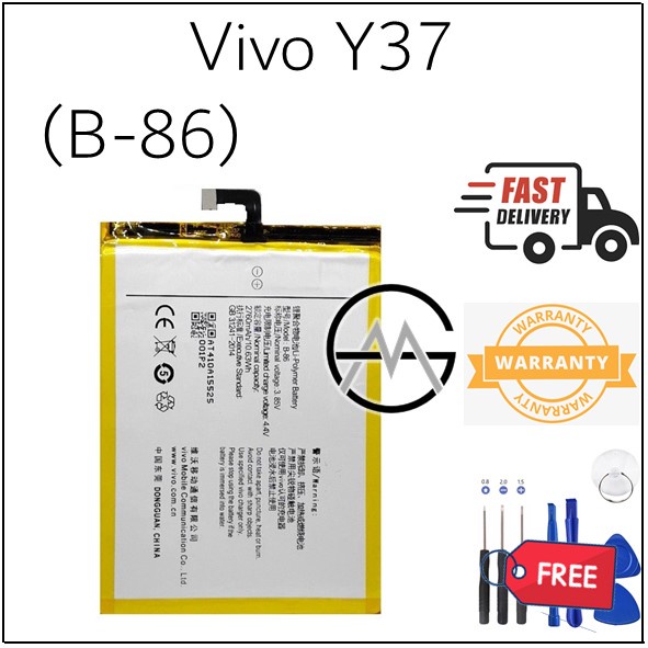 Original Vivo Y37 Battery BATERI B-86 (2720 mAh) | Shopee Malaysia