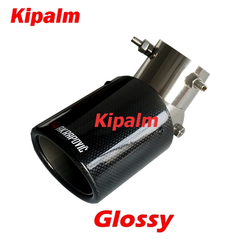 Angle Adjustable Akrapovic Tips Curly Edge Glossy Matte Carbon Fiber ...