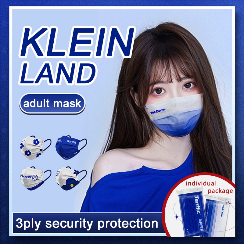 Klein Blue Adult Gradient Mask Cartoon Fashion Adult Printing Mask | Shopee Malaysia