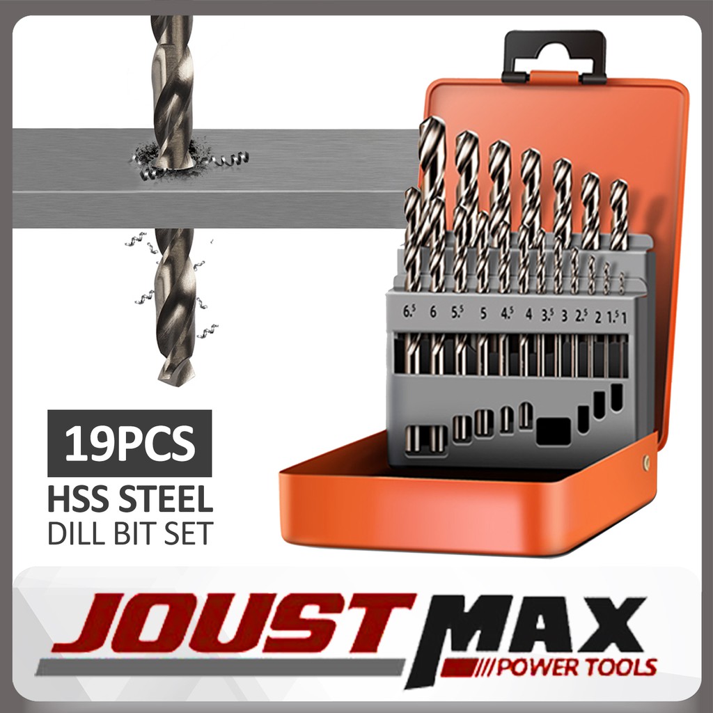 19PC HIGH SPEED STEEL DRILL BIT SET | Shopee Malaysia