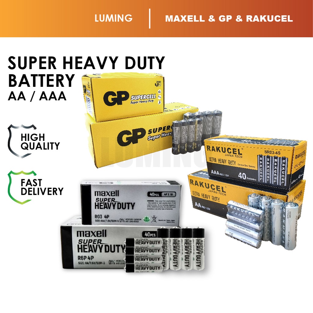 LMG_ GP Maxell Bateri AA AAA Battery Super Heavy Duty Mainan Remote ...