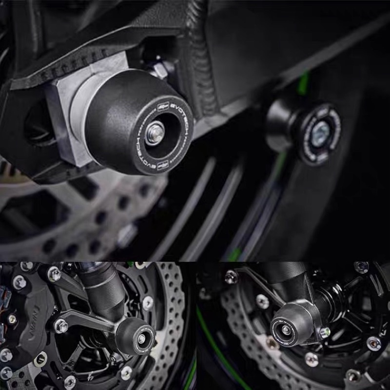 Kawasaki Z900RS / Z900 17-22 EP Evotech front and rear wheel axle ...