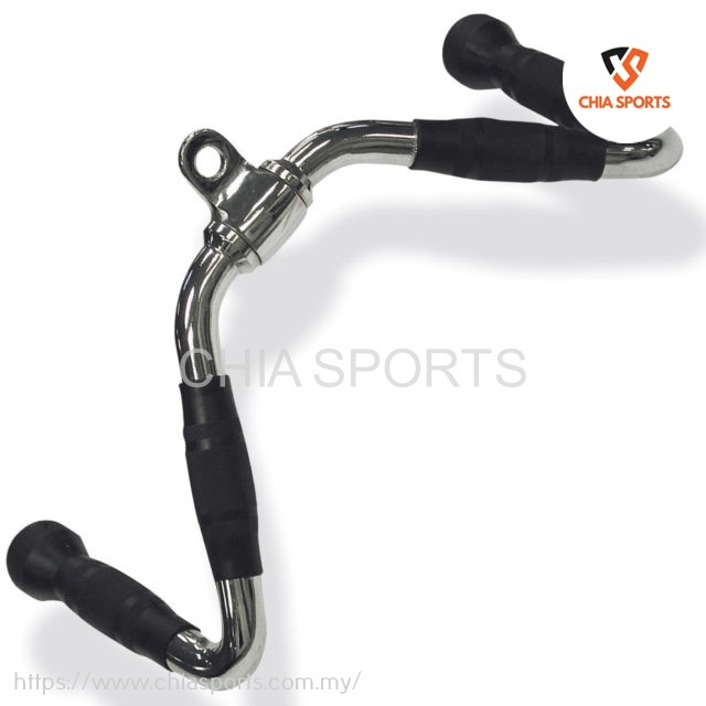 FT08 Revolving Multi exercise Bar (50cm) Seated Row Handle Cable Pulley ...