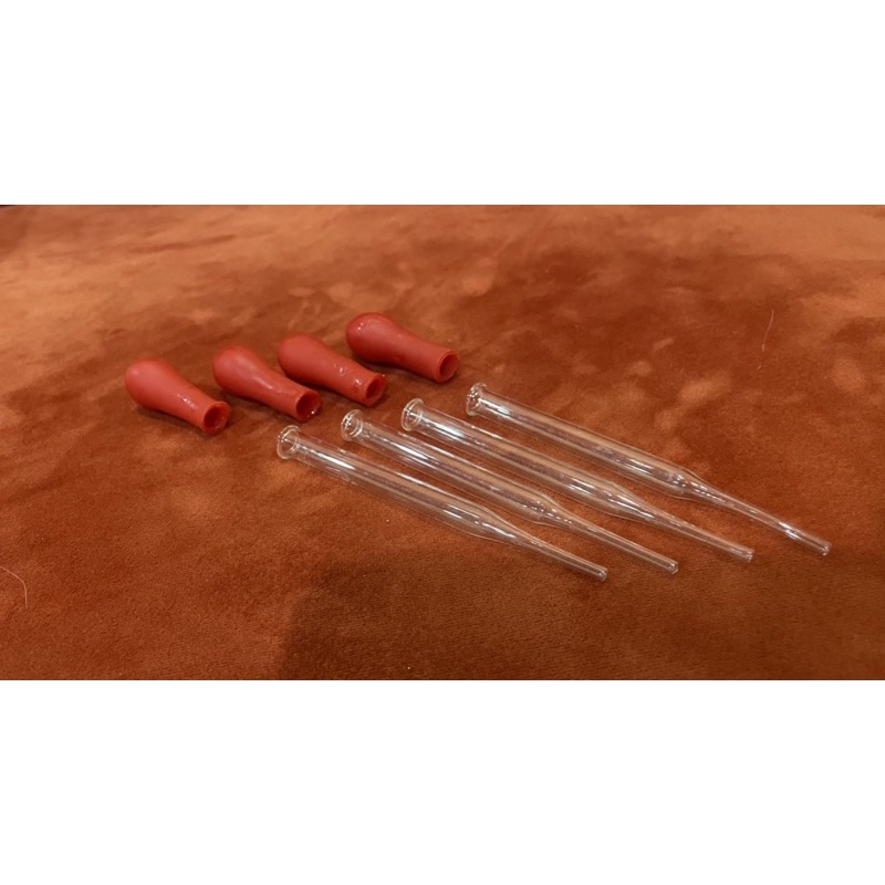Penitis / Pipettes Glass Medical Laboratory Dropper Red Rubber | Shopee ...