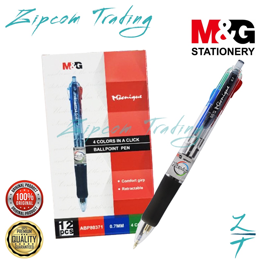 M&G 4 Colours BallPen 0.7mm Ballpoint Pen (ABP80371) | Shopee Malaysia