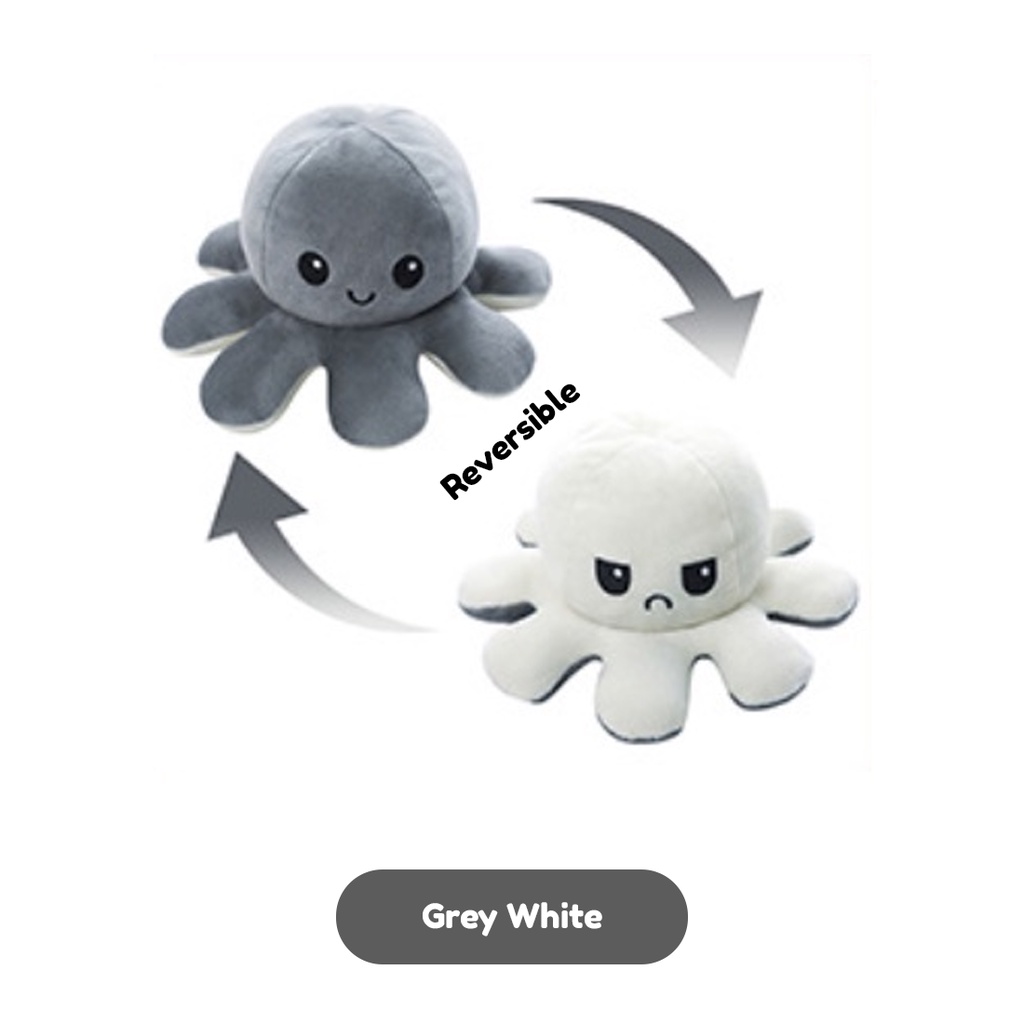 Viral Flip Octopus Doll TIKTOK Reversible Plush Bipolar Plushie Stuffed ...