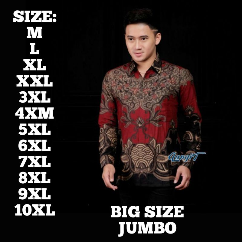 KEMEJA Men's BATIK SHIRT LONG SLEEVES BIG SIZE JUMBO MLXL.XXL.3XL.4XL.5XL.6XL.7XL.8XL.9XL.10XL ...