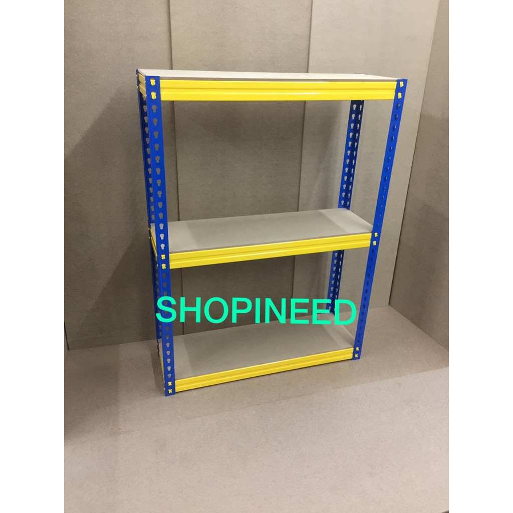 Boltless Rack 1500H x 900L x 450D Blue & Yellow / 5'H x 3'L x 18"D ...