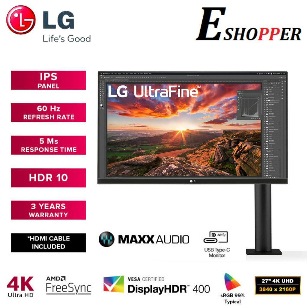 LG 27UN880 27'' UHD 4K ERGO IPS MONITOR WITH USB TYPE-C | Shopee Malaysia
