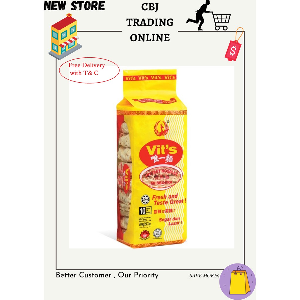 Vit's / Vits Instant Noodles Economy Pack/ Instant Plain Noodles Noodle ...