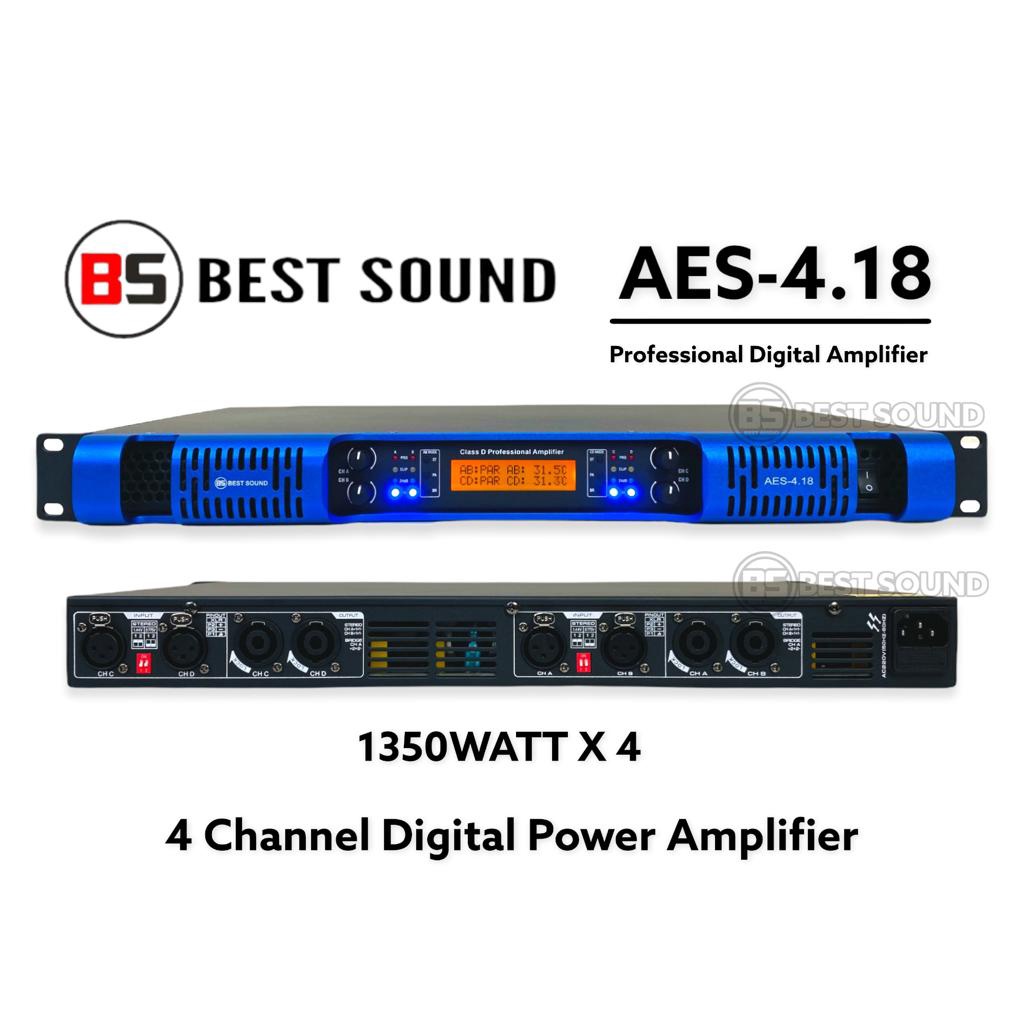 BS Best Sound Stage Audio AES-4.18 4CH Professional Power Amplifier ...