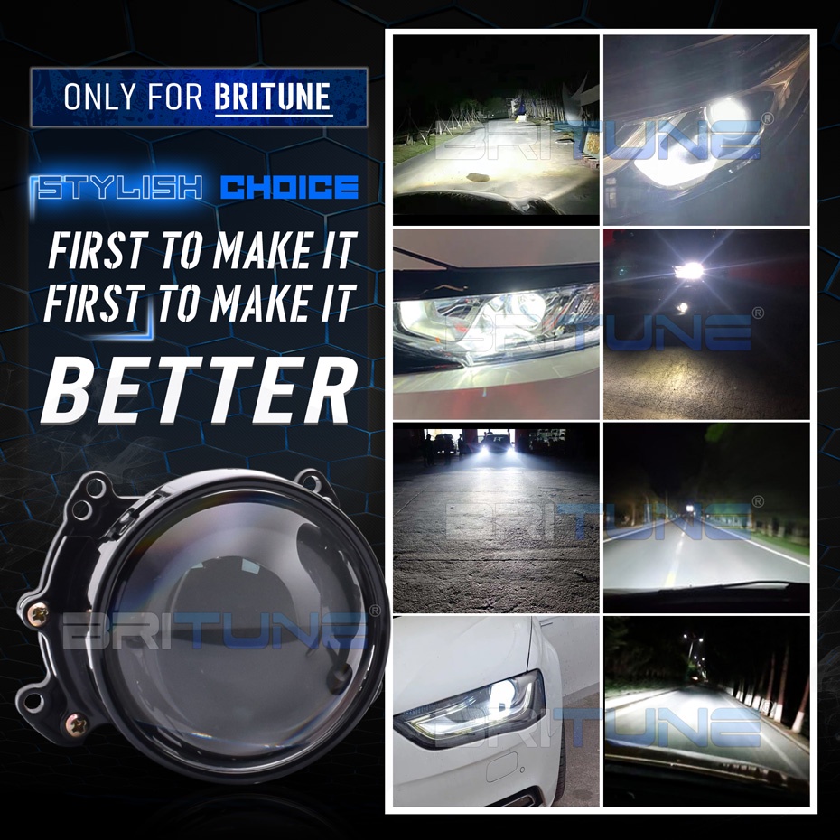 Bi-led Lens 3.0 inch Hella 3R G5 45W LED Projector Headlight Lenses H4 ...
