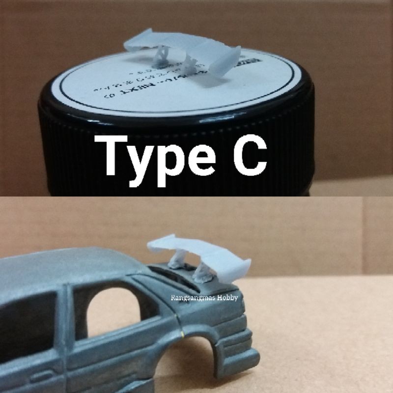 1/64 unpainted Resin GT Wing/spoiler for hotwheels tomica inno64 ...