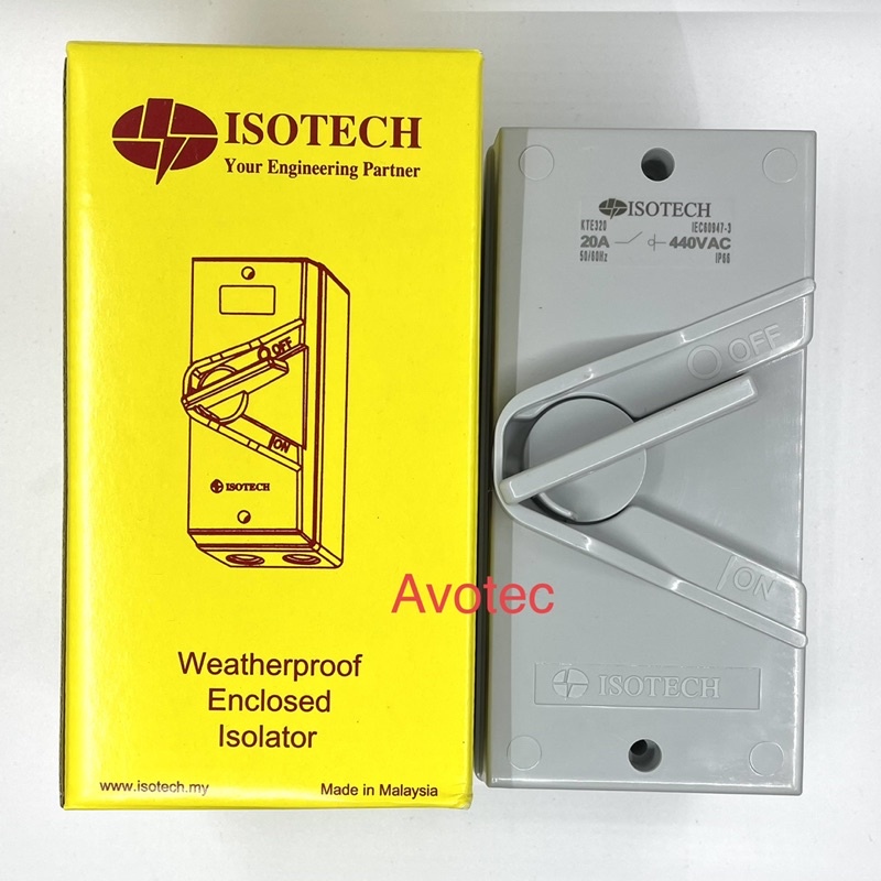 ISOTECH KTE Series IP66 3pole Weatherproof Enclosed Isolator ( 20A/35A ...