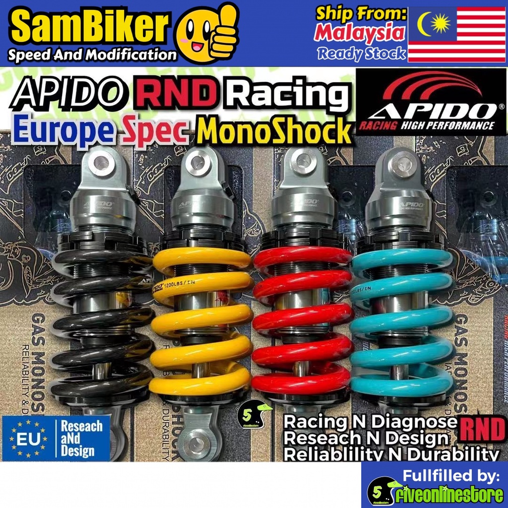 APIDO RND Racing EuroSpec Adjustable Monoshock 205MM Y16 Y15 Y15ZR ...