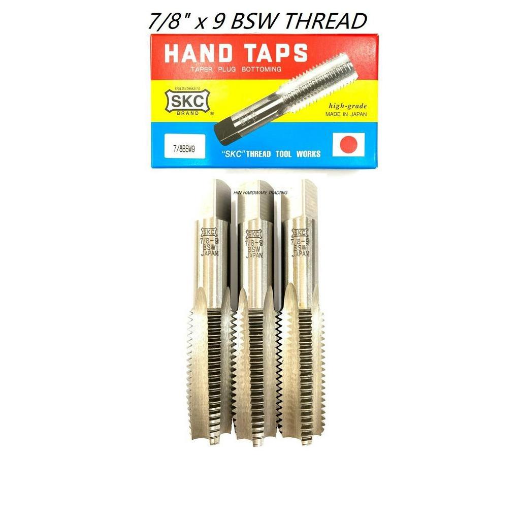 SKC 7/8" x 9 BSW THREAD CARBON STEEL (SKS) 3-PC HAND TAP SETS 803 Made In Japan | Shopee Malaysia