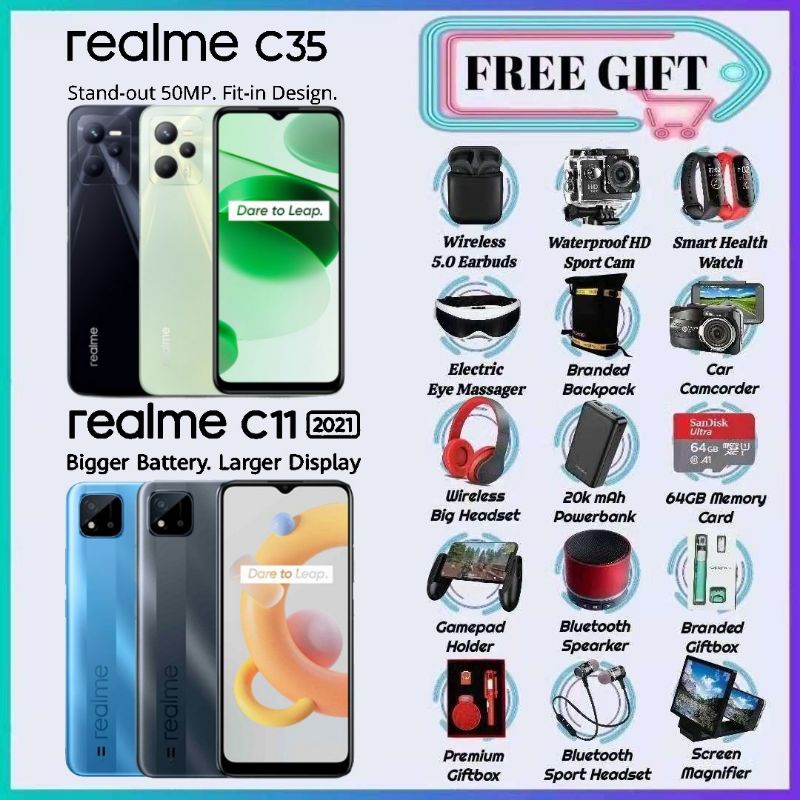 Realme C35 4+64/128GB / C11 2021 2+32/4+64GB | 5000mAh Battery ...
