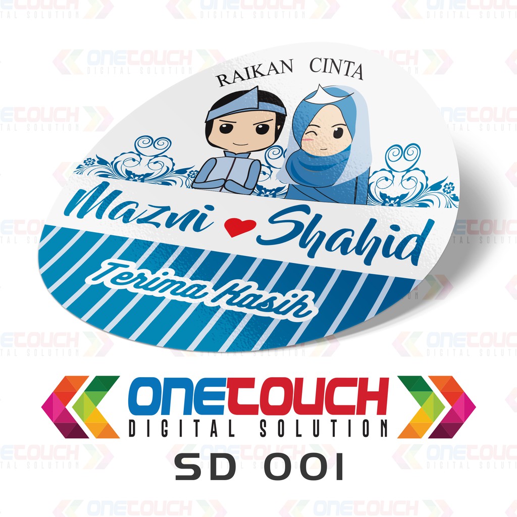 STICKER LABEL / STICKER DOORGIFT KAHWIN | Shopee Malaysia