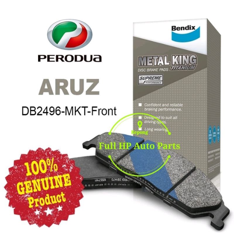 Original Bendix DB2496MKT Front Brake Pad - Perodua Aruz / Toyota Rush ...