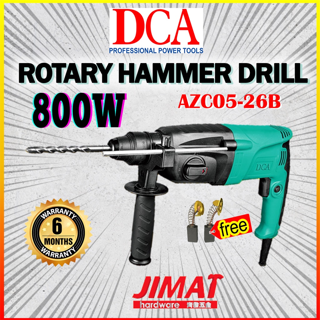 DCA 3 IN 1 Rotary Hammer Drill 800W AZC05-26B Penebuk dinding | Shopee ...