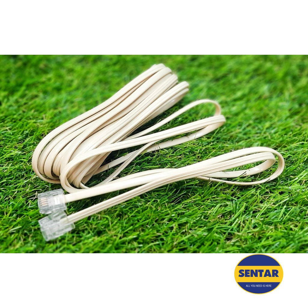 [100% Original] Telephone Line Extension Cord (5m) | Shopee Malaysia