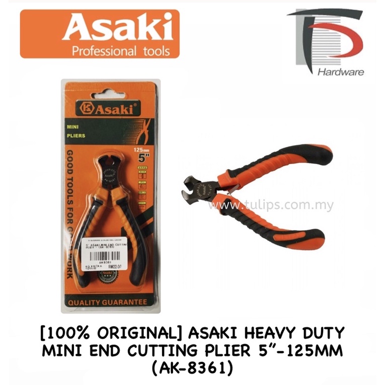 [100% ORIGINAL] ASAKI HEAVY DUTY MINI END CUTTING PLIER 5”-125MM (AK ...