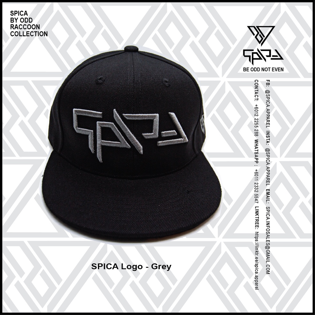 SPICA Logo Snapback - Grey | Shopee Malaysia
