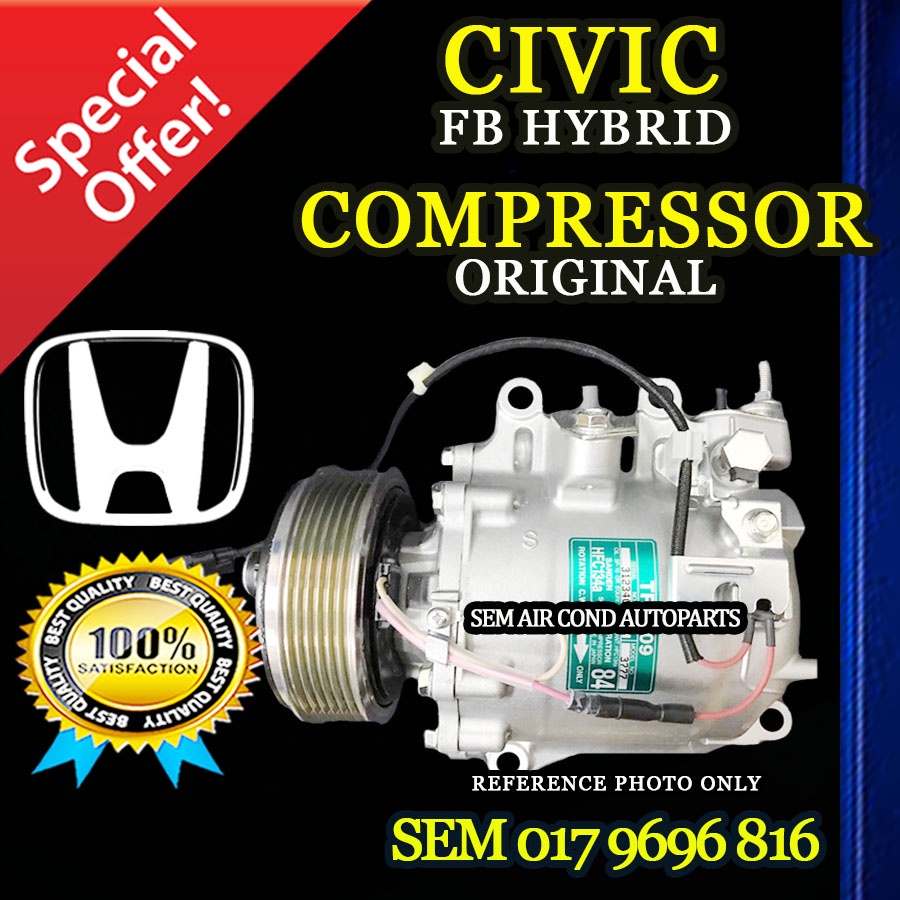 HONDA CIVIC FB HYBRID ORIGINAL SANDEN SD COMPRESSOR/ KOMPRESOR (CAR AIRCOND SYSTEM) | Shopee ...