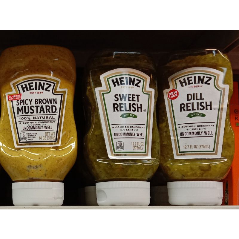 HEINZ Sweet Relish / Dill Relish/Spicy Brown Mustard 396g/375ML | Shopee Malaysia