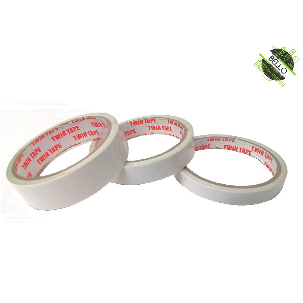 Double Side Tissue Tape 12mm / 18mm / 24mm ( 10 yard ) | Shopee Malaysia