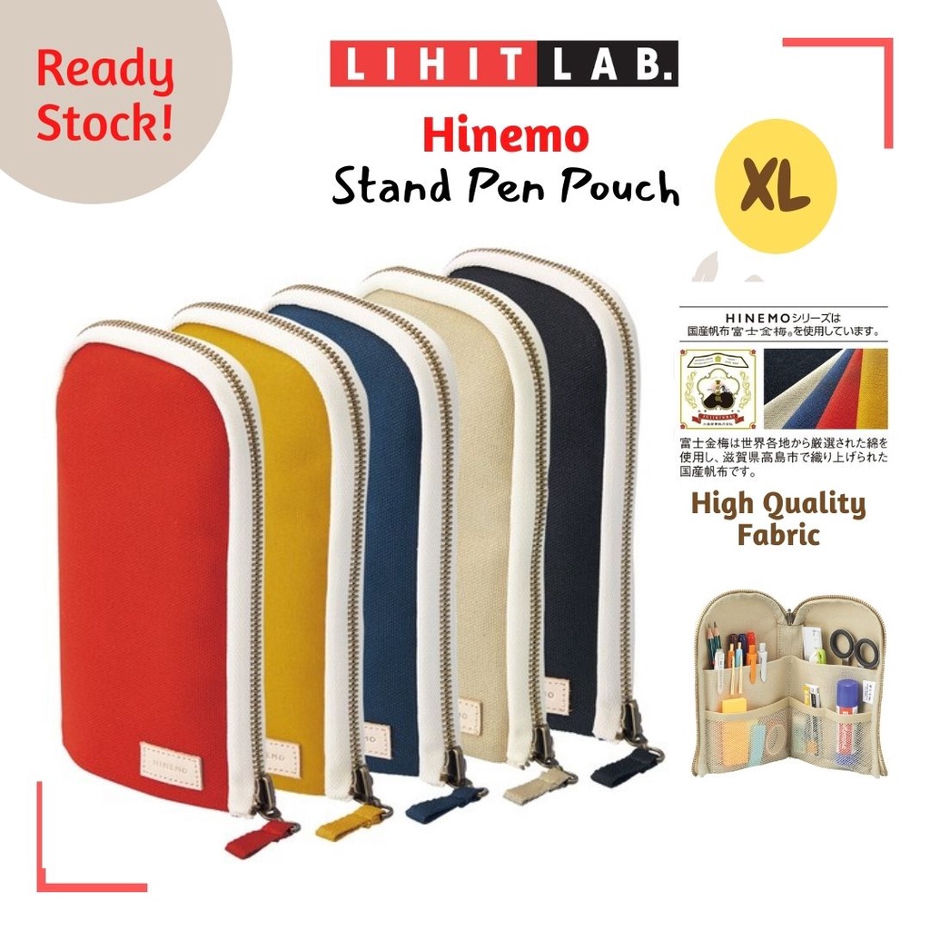 LIHIT LAB Hinemo Stand Pen Pencil pouch case, XL Size made with Fuji ...