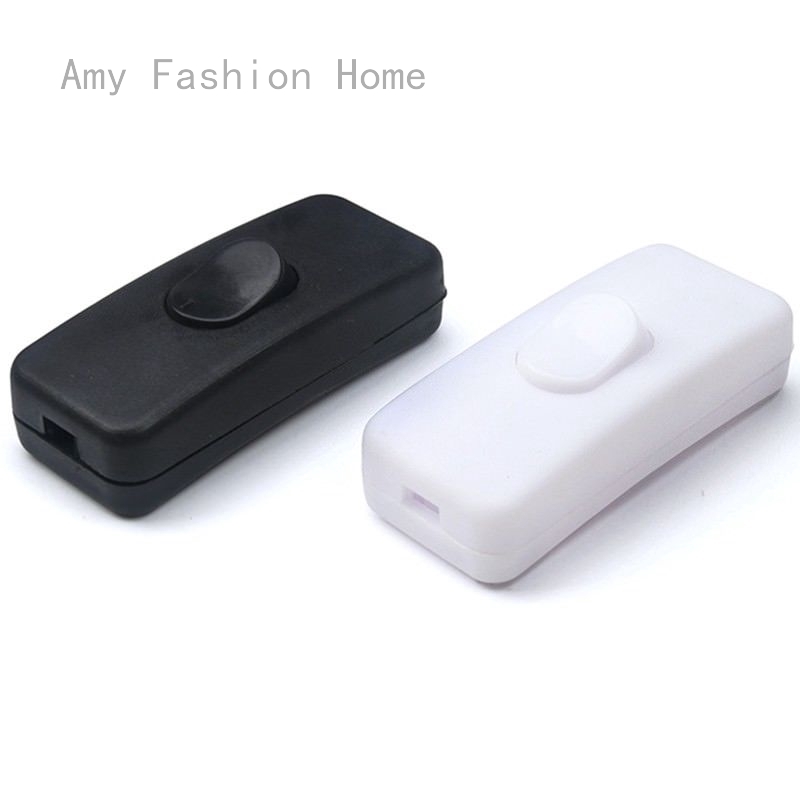 Inline ON OFF Desk Table Bed Light Lamp Cord Cable Rocker Switch 250V ...