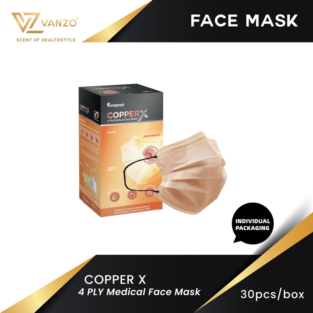 VANZO Copper 4 Ply Medical Face Mask | Shopee Malaysia