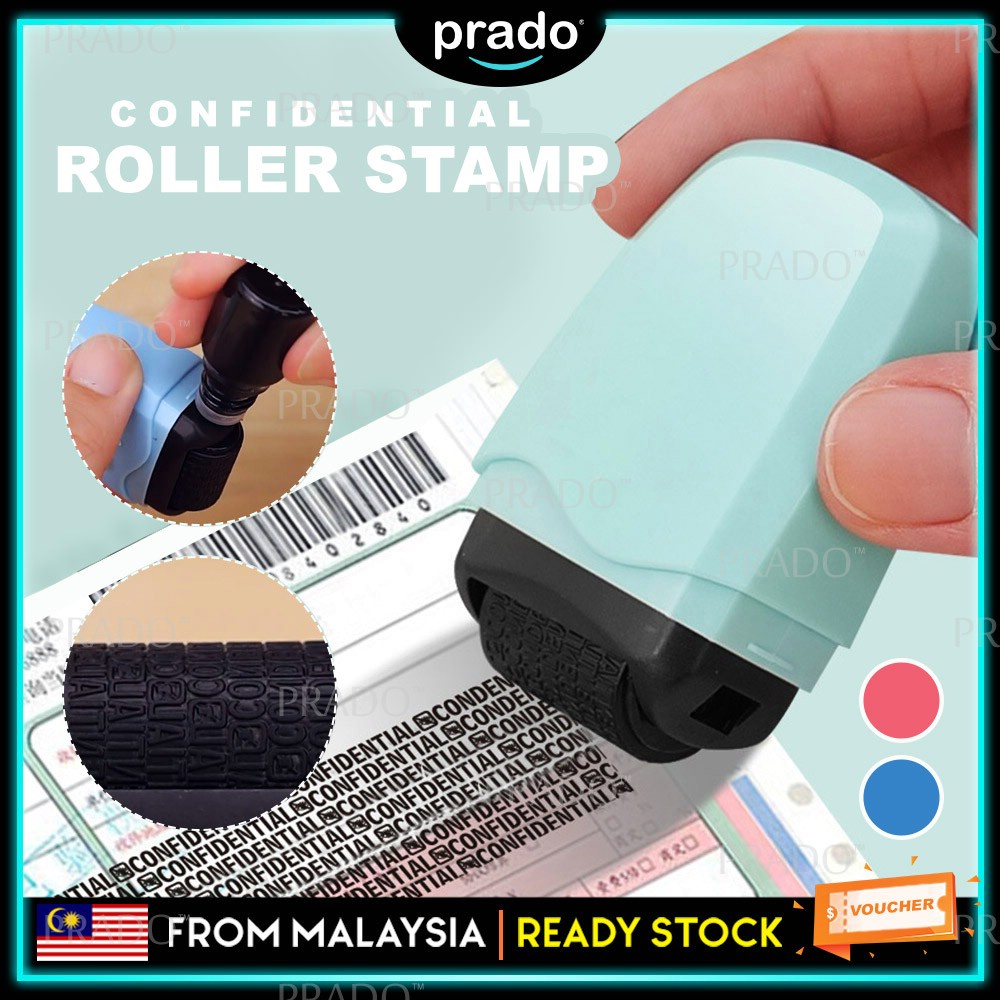 PRADO Seal Roller Stamp Parcel Label Data Remover Refillable Ink ...