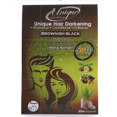 10 packs Unique Cosmetique Singapore No.1 Hair Darkening Shampoo ...