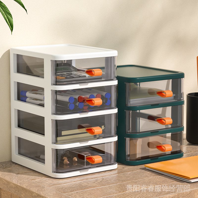 Transparent Desktop Storage Box Small Drawer Type Desk Cabinet Plastic ...