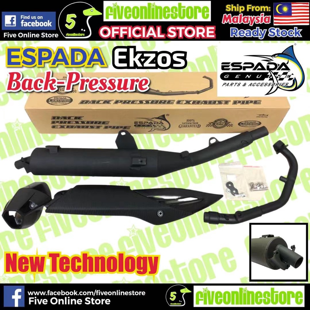 ESPADA Back Pressure 28MM Racing Exhaust Pipe Y15ZR Y15 RS150 RSX150 LC135 Cutting Standard ...