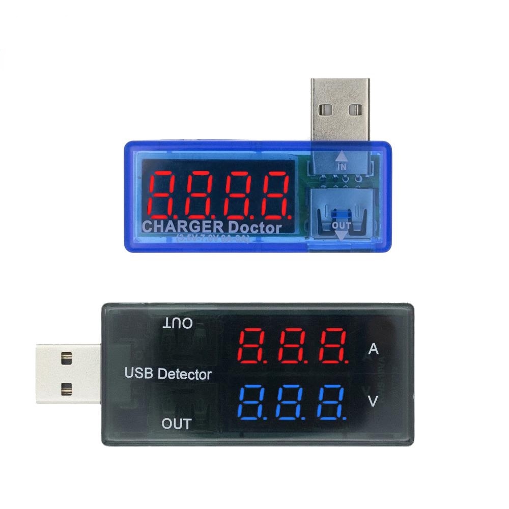 Digital Display Hot Dual USB / Mini USB Power Current Voltage Meter ...