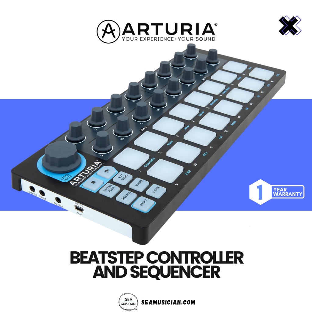 ARTURIA BEATSTEP CONTROLLER & SEQUENCER BLACK EDITION (MIDI PAD CONTROLLER/ SEAMUSICIAN ...