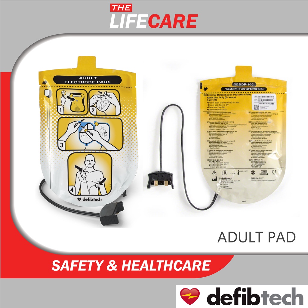 DDP-100 DEFIBTECH AED Pad With Connector For Adult | Shopee Malaysia