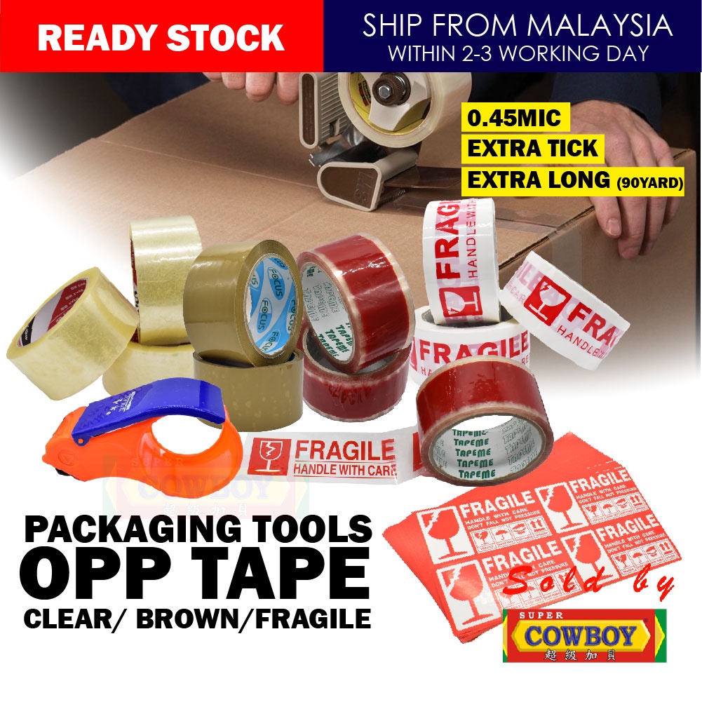 Parcel Tools / Tape Fragile / Clear / Brown Tape / Apollo Opp / Tape ...