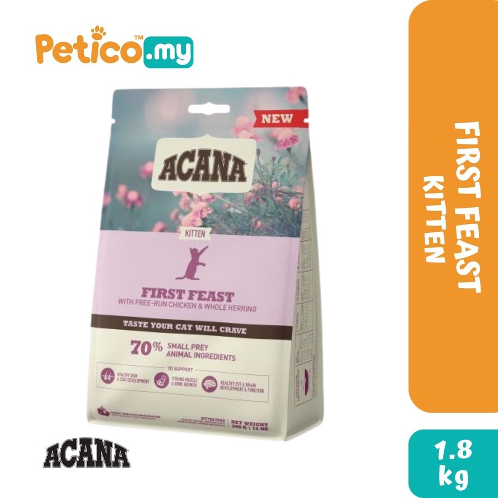 Acana 1.8KG Adult/ Kitten Dry Cat Food (Bountiful/ First Feast/ Grasslands/ Harvest/ Indoor ...