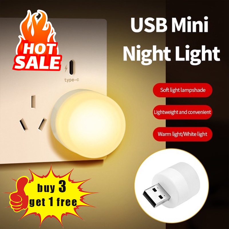 [1Free] Portable USB LED Light Plug-in Mini Night Light Bulb Eye ...